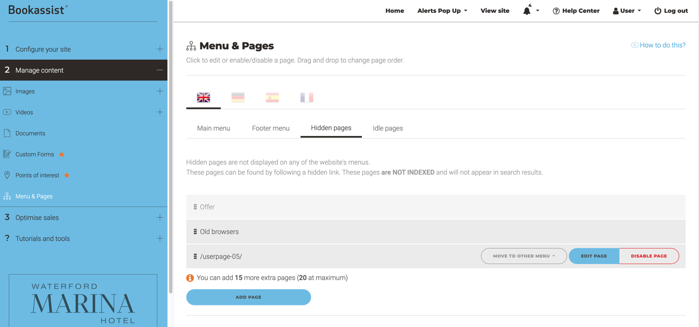How do I create a new webpage?