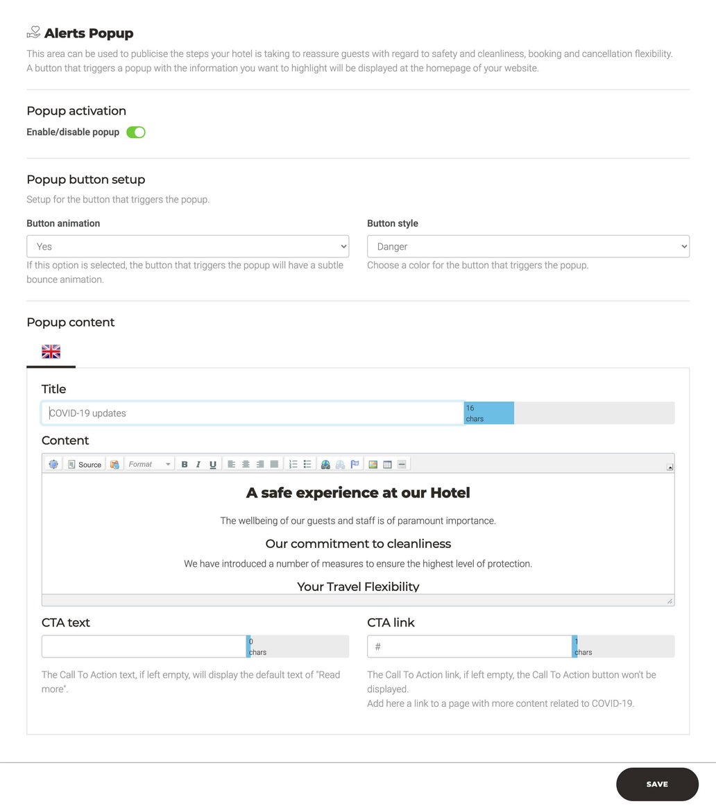 Alerts Message Popup