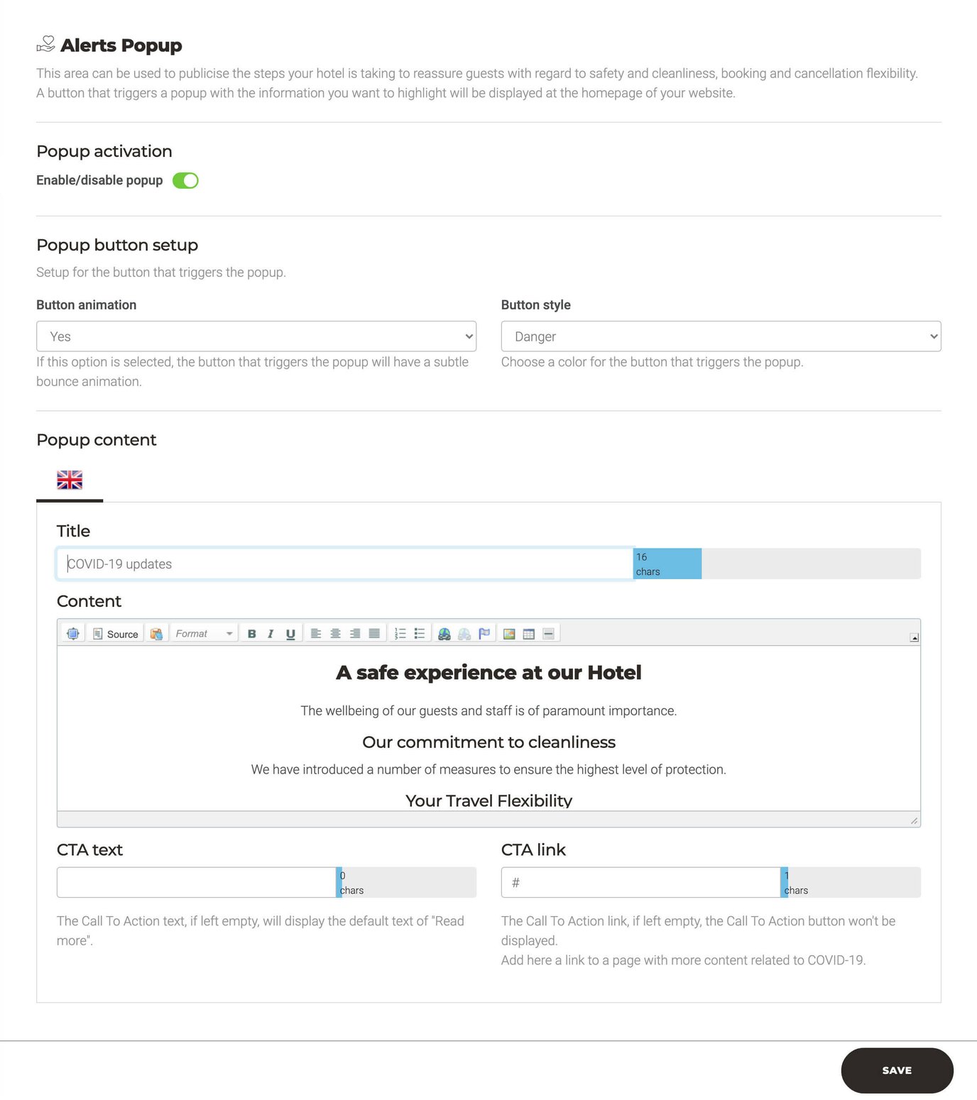Alerts Message Popup