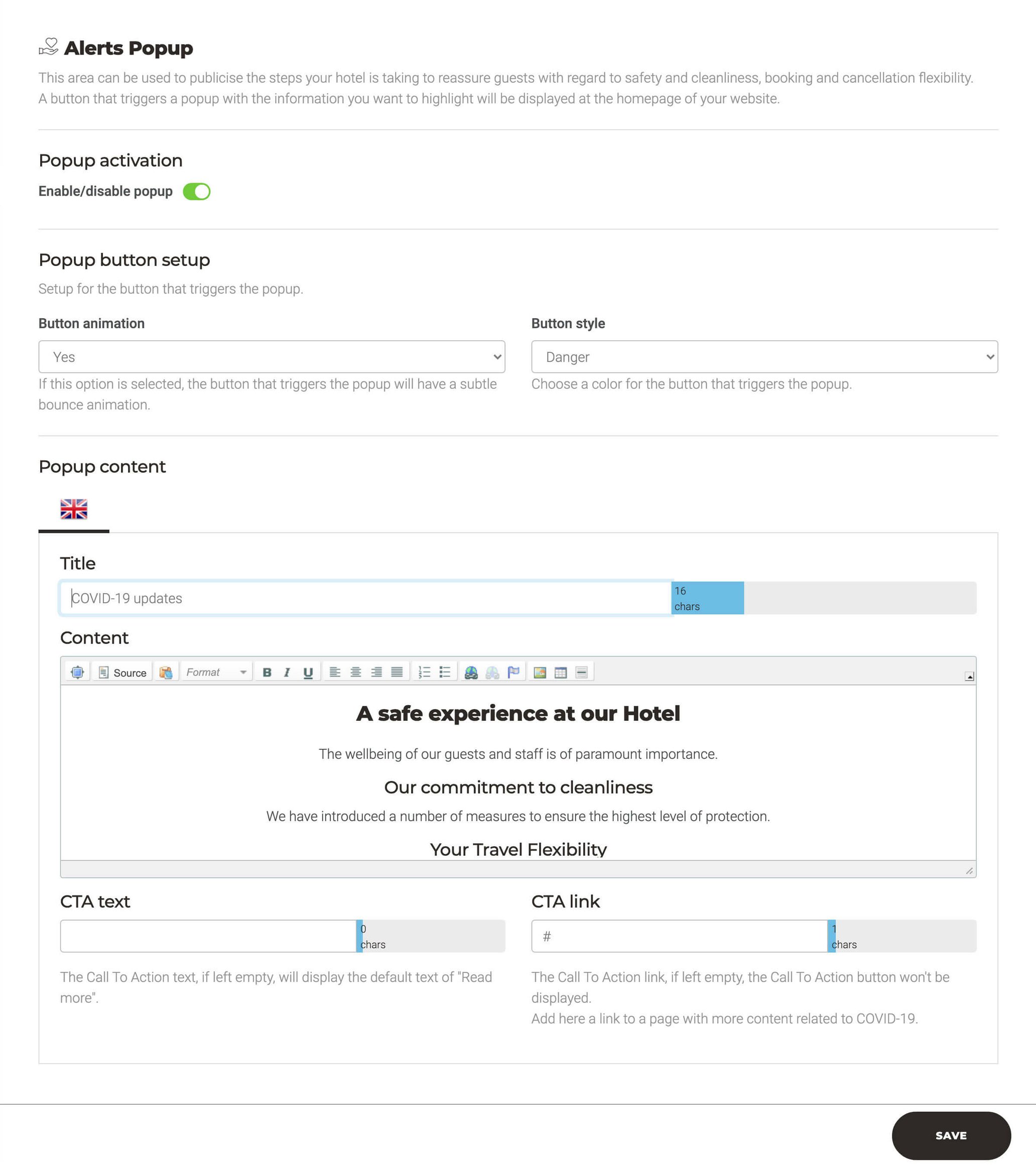 Alerts Message Popup