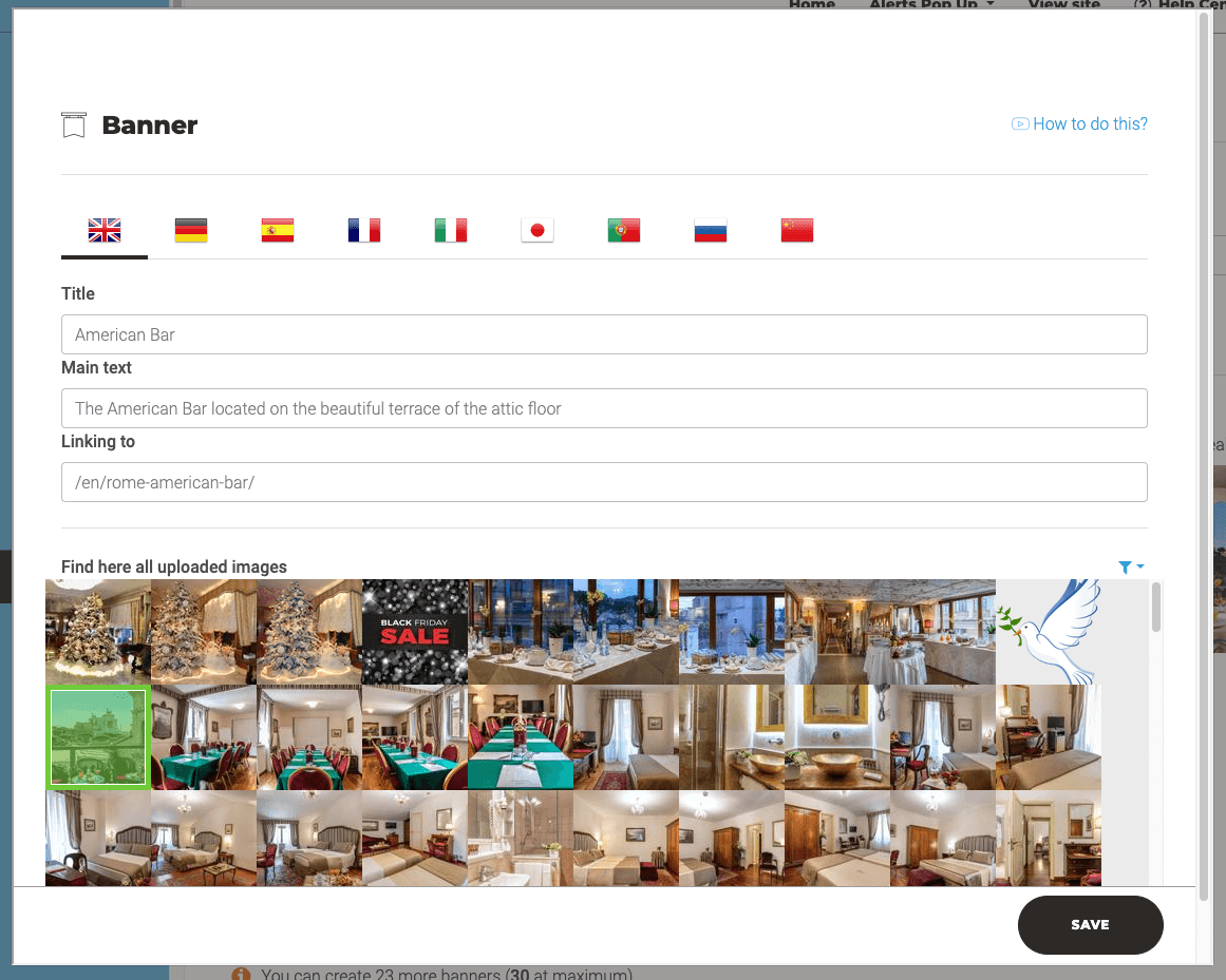 How can I create a new banner?