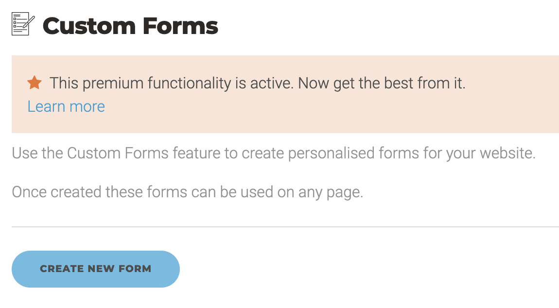 Custom Forms