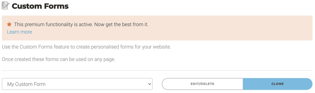 Custom Forms