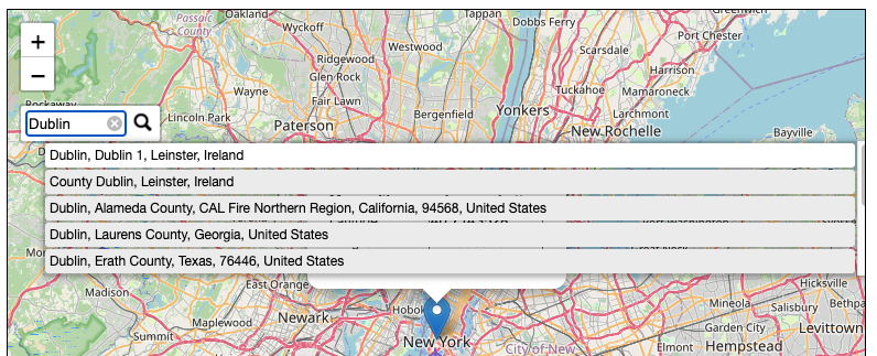 How do I change the map pin location?