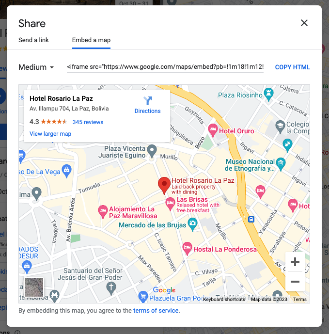 How to add google map to content?